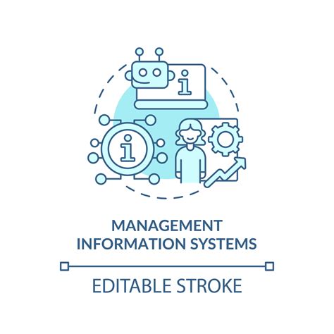Management Information Systems Turquoise Concept Icon Improve Business Performance Abstract