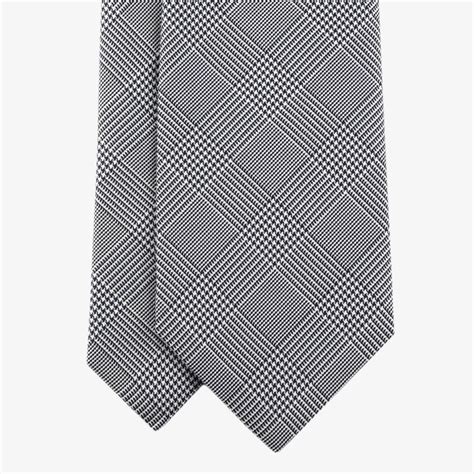 Shibumi Firenze Navy And White Glencheck Silk Tie The Noble Dandy