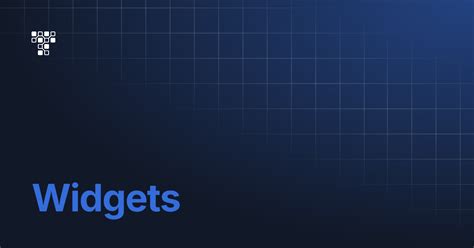 Widgets Documentation