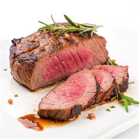 Beef Steak Isolated On White Background Stock Illustration