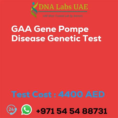 Gaa Gene Pompe Disease Genetic Test Cost Dna Labs Uae