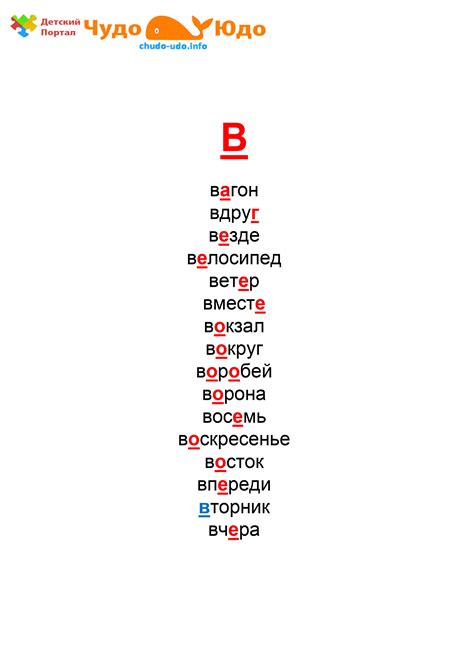 Словарные слова 4 класс
