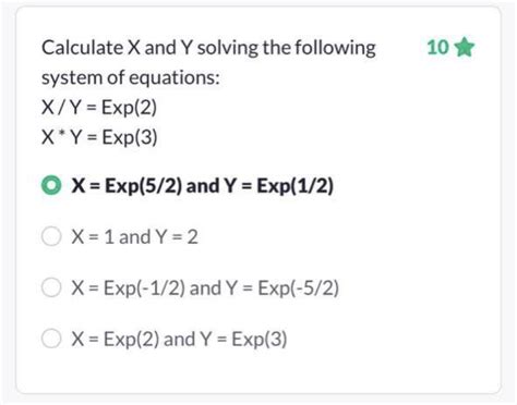 solved calculate x and y solving the following system of