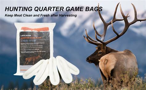 Lipulacer Elk Game Bags 5 Pack Hunting Bags Reusable