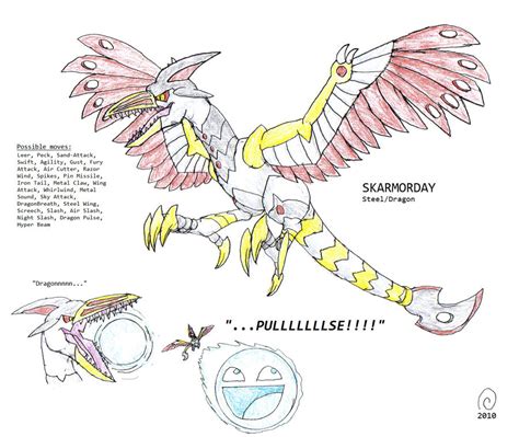 Skarmory Evolution V 2 0 By Fawkestheskarmory On Deviantart