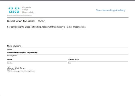 Navin Khumar On Linkedin 🌟excited To Announce That I Have Earned My First Certificate From Cisco