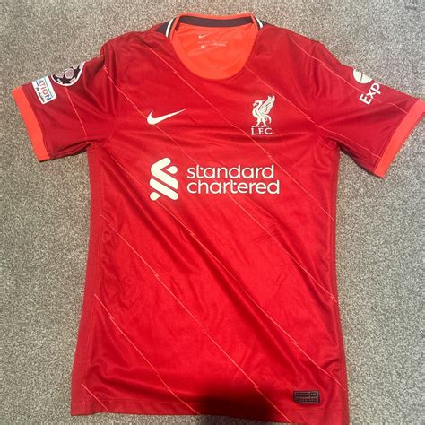 Liverpool Nike 202122 Shirt Champion League Badge Depop