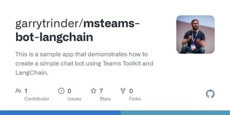 GitHub Garrytrinder Msteams Langchain This Is A Sample App That