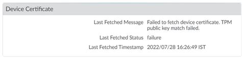 Livecommunity Failed To Fetch The Device Certificate Livecommunity 510277