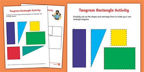 👉 Tangram Rectangle Activity Puzzle Teacher Made