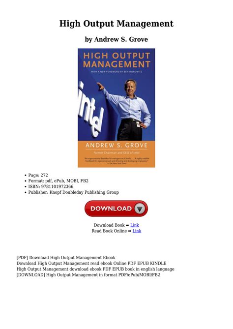 High Output Management Bypdf Docdroid