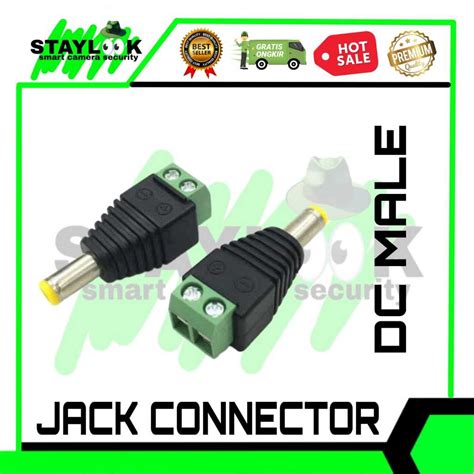 Jual Jack Dc Male Jack Cctv Konektor Jack Dc Male Shopee Indonesia