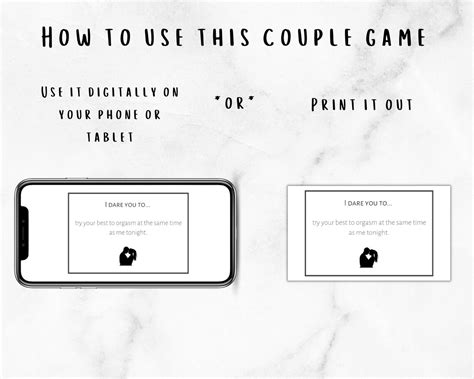 Printable Sex Card Game For Couples Dirty Dares Intimate Couples Game For Adults Sexy Date
