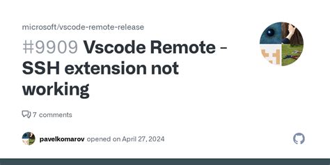 vscode remote ssh extension not working · issue 9909 · microsoft