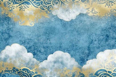Explore Golden Dreams With Clouds And Sky In Asian Style Artistic