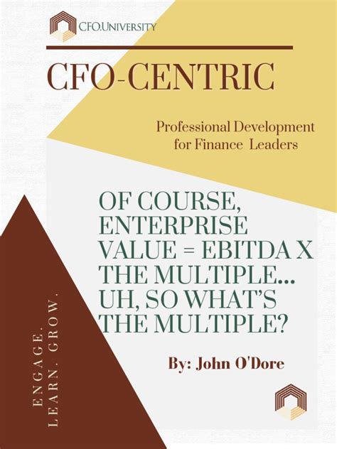 Ev Ebitda X The Multiple Whats The Multiple Pdf Valuation Finance Mergers And Acquisitions