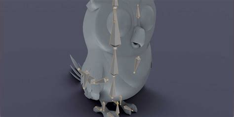 Cartoon Owl Rigged Base Mesh 3d Model Blender Market
