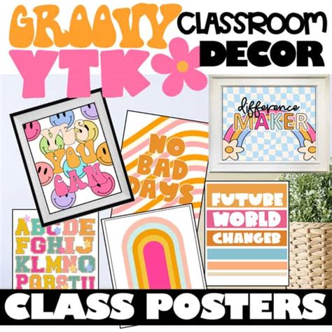Groovy Varsity Letter Ytk Theme Classroom Decor Classroom Posters 40