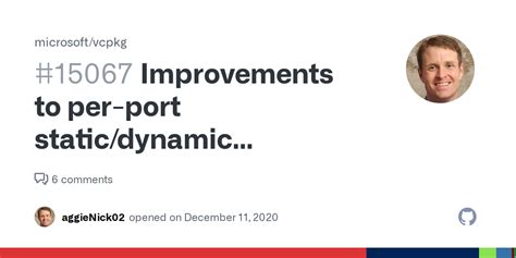 Improvements To Per Port Static Dynamic Customization Process Issue Microsoft Vcpkg