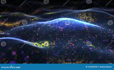 Abstract Glowing Virtual Neural Network Futuristic Coding Or Artificial Intelligence Concept 3d