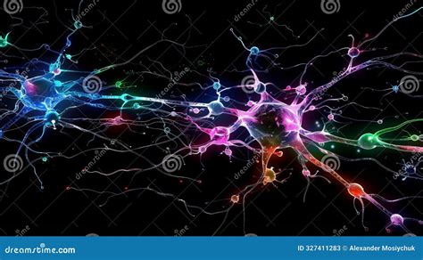 Neuron Network Example Diagram Vector Illustration