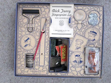 Rare Dick Tracy Fingerprint Set Circa 1930s Made By J Pressman
