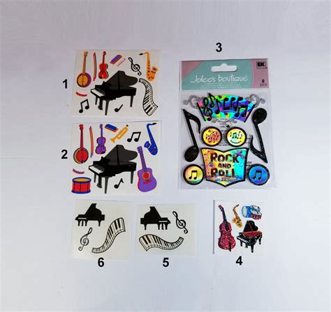 Vintage Musical Instruments Scrapbooking Stickers Scrapbook Stickers