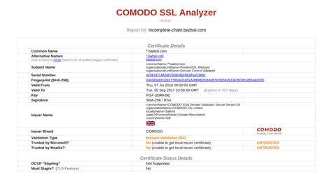 Untrusted And Missing Intermediate Certificate Error On Apache Ssl Certificates