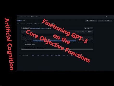free video gpt3 and finetuning the core objective functions a deep