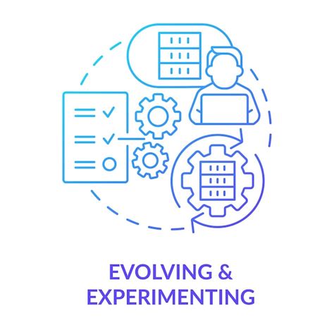 Premium Vector Evolving And Experimenting Blue Gradient Concept Icon