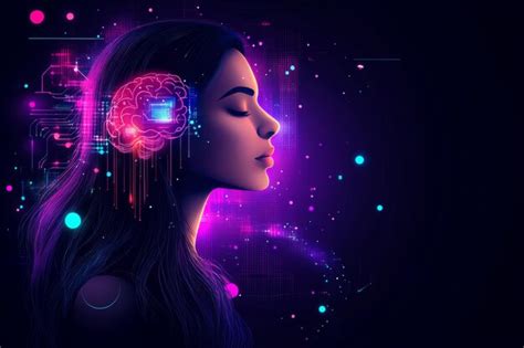 Bionic Link Molecular Cognition Neuroprocessor Neuroinformatics And Neurosignal Woman With