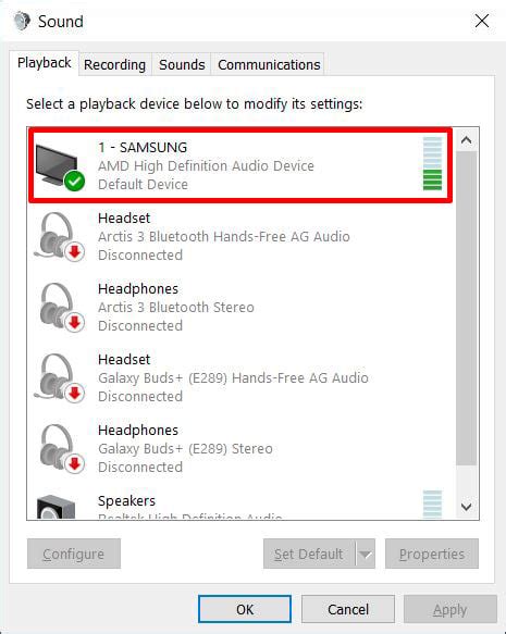 No Sound From TV With HDMI Cable Windows Forums