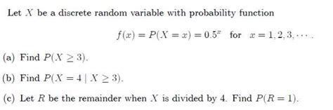 Solved Let X Be A Discrete Random Variable With Probability Chegg