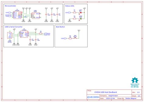 ch554e usb host development board oshwlab