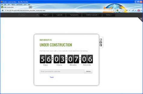 Js Animated Activating Countdown Script On Under Construction Page