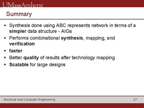 Abc Logic Synthesis Basics Ece Synthesis And