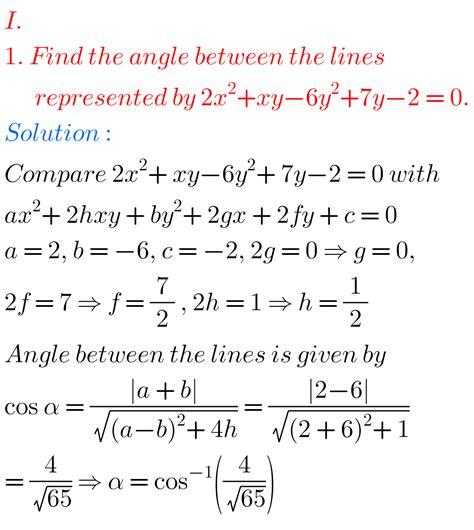 Inter Maths Solutions For Pair Of Straight Lines Exercise 4 B Maths Glow