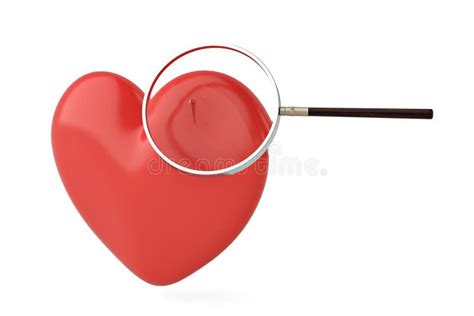 Heart With Magnifying Glass Vector Illustration Decorative Design