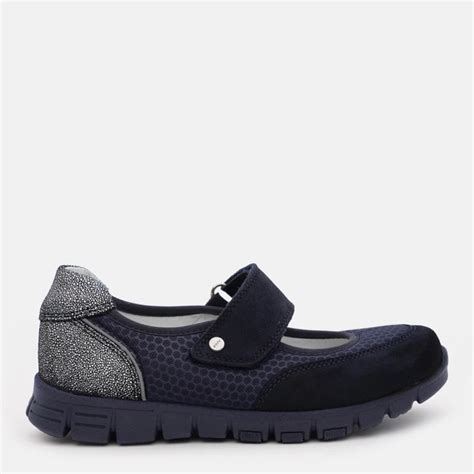 Подростковые кожаные туфли для девочки Bartek 68026 Sz Rwr 37 24 3 см Темно синие 5904699585051