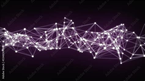 Plexus Technology Network Connation Background Plexus Line And Dot Moving On Screen Abstract