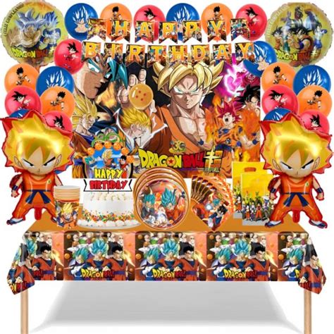 Cotillón Globos Decorativo Fondo Telón Cumpleaños Dragon Ball Tu