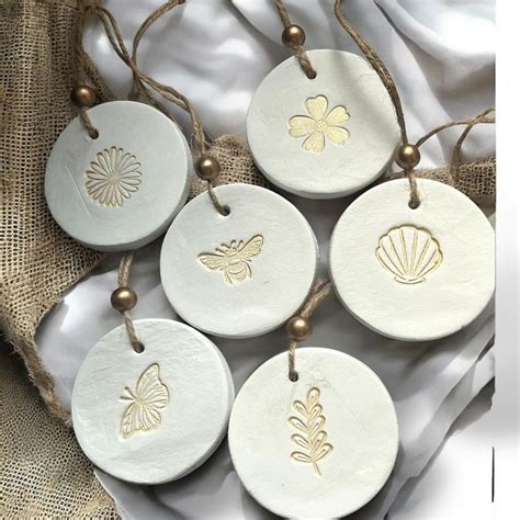 Clay Essential Oil Diffuser With Gold Nature Imprint Aromatherapy Diffuser Essential Oil Blend