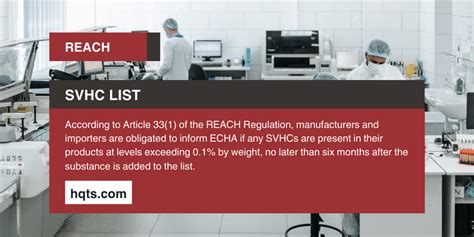 Top 5 Substances On The Eu Reach Svhc List Compliance And Testing Guide Hqts