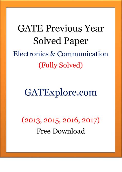 GATE Previous Year Solved Papers ECE PDFCOFFEE