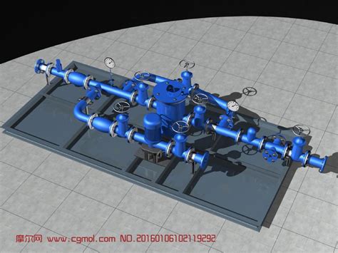 冷却水系统泵组 机械设备模型 机械工具 机械模型 3d模型下载 3D模型网 maya模型免费下载 摩尔网
