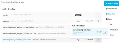 Branch Overview Scm Manager