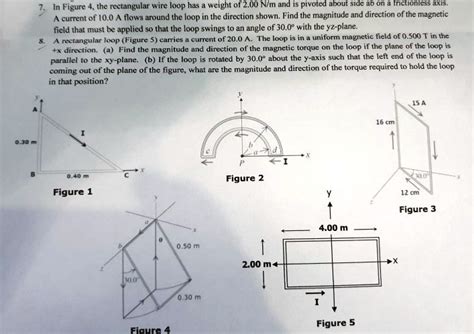 in figure 4the rectangular wire loop has a weight of 200 nm and is