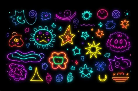 Neon Light Glow On A Dark Aesthetic Wallpaper Premium Ai Generated Image