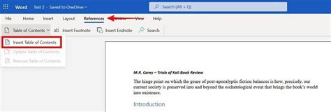 How To Add A Table Of Contents In Microsoft Word Make Tech Easier