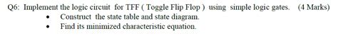 Solved Q6 Implement The Logic Circuit For TFF Toggle Flip Chegg Com